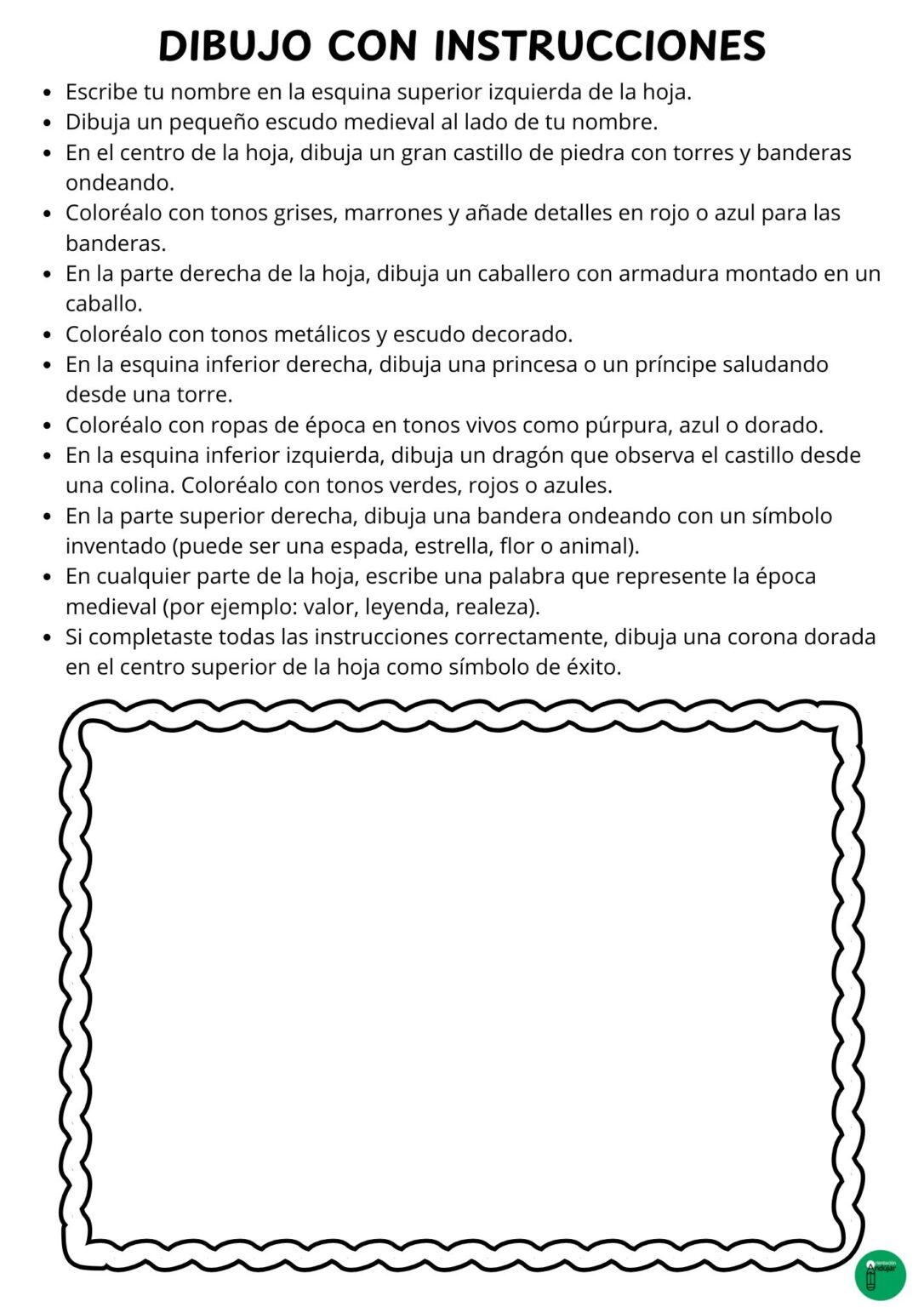 Dibujo con instrucciones para trabajar la comprensión lectora ...