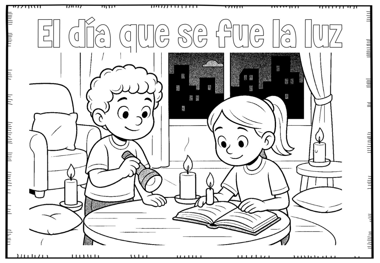 Librito para colorear el día que se fue la luz - Orientacion Andujar