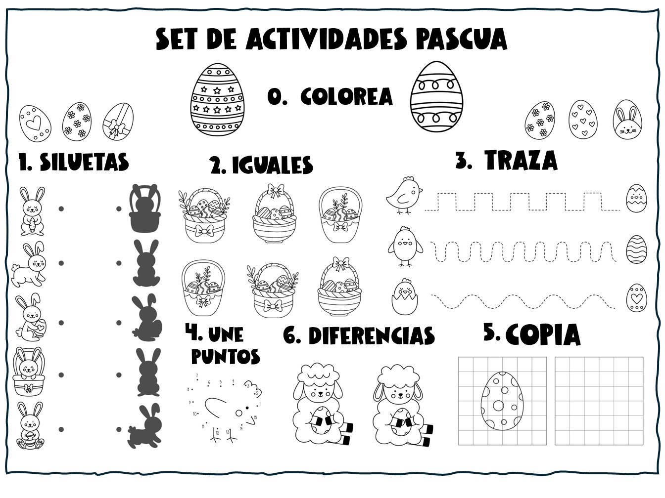 SET DE ACTIVIDADES PASCUA formato matel xxl - Orientacion Andujar