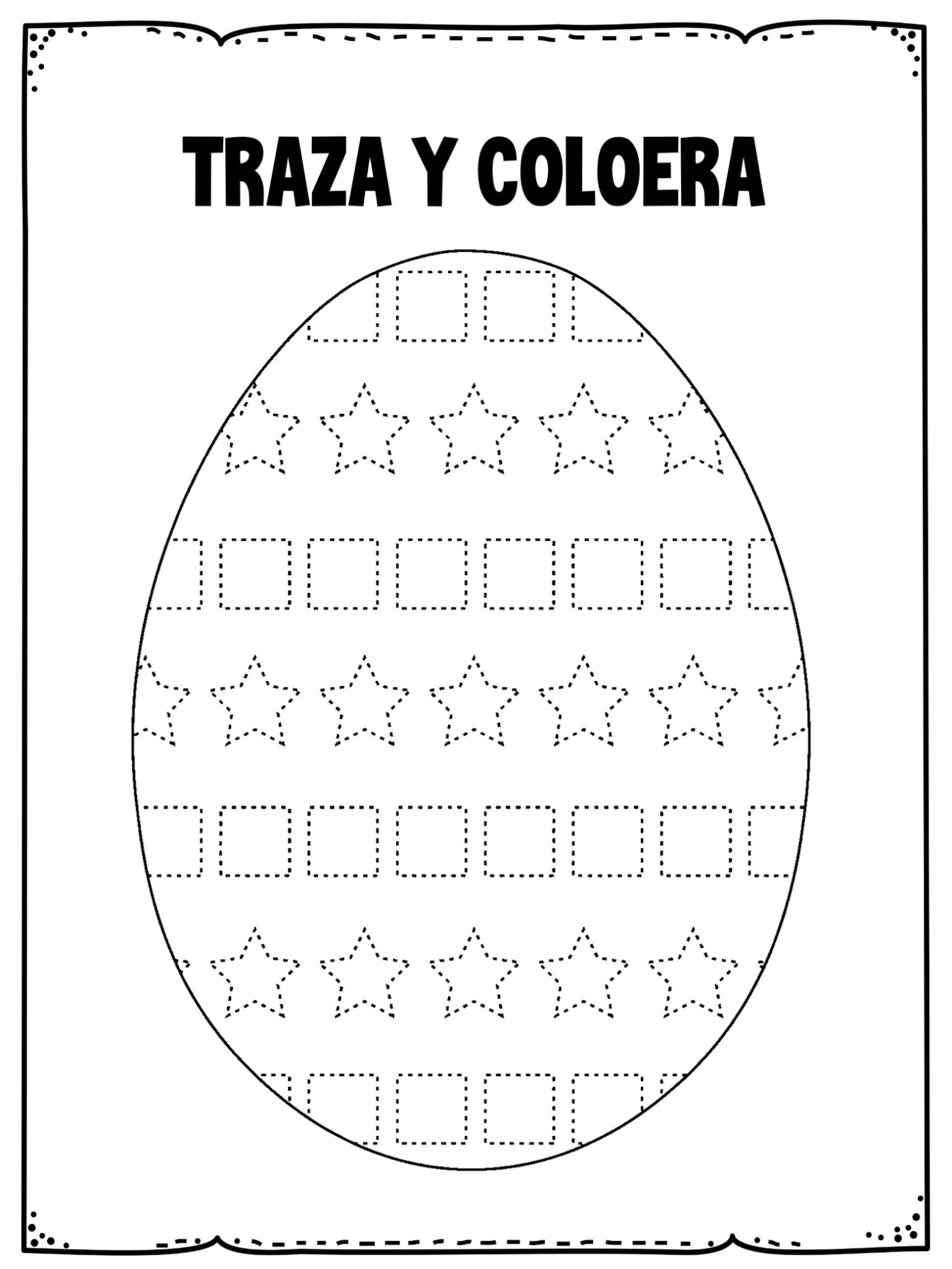 TRAZA Y COLOREA ESPECIAL HUEVOS DE PASCUA - Orientacion Andujar