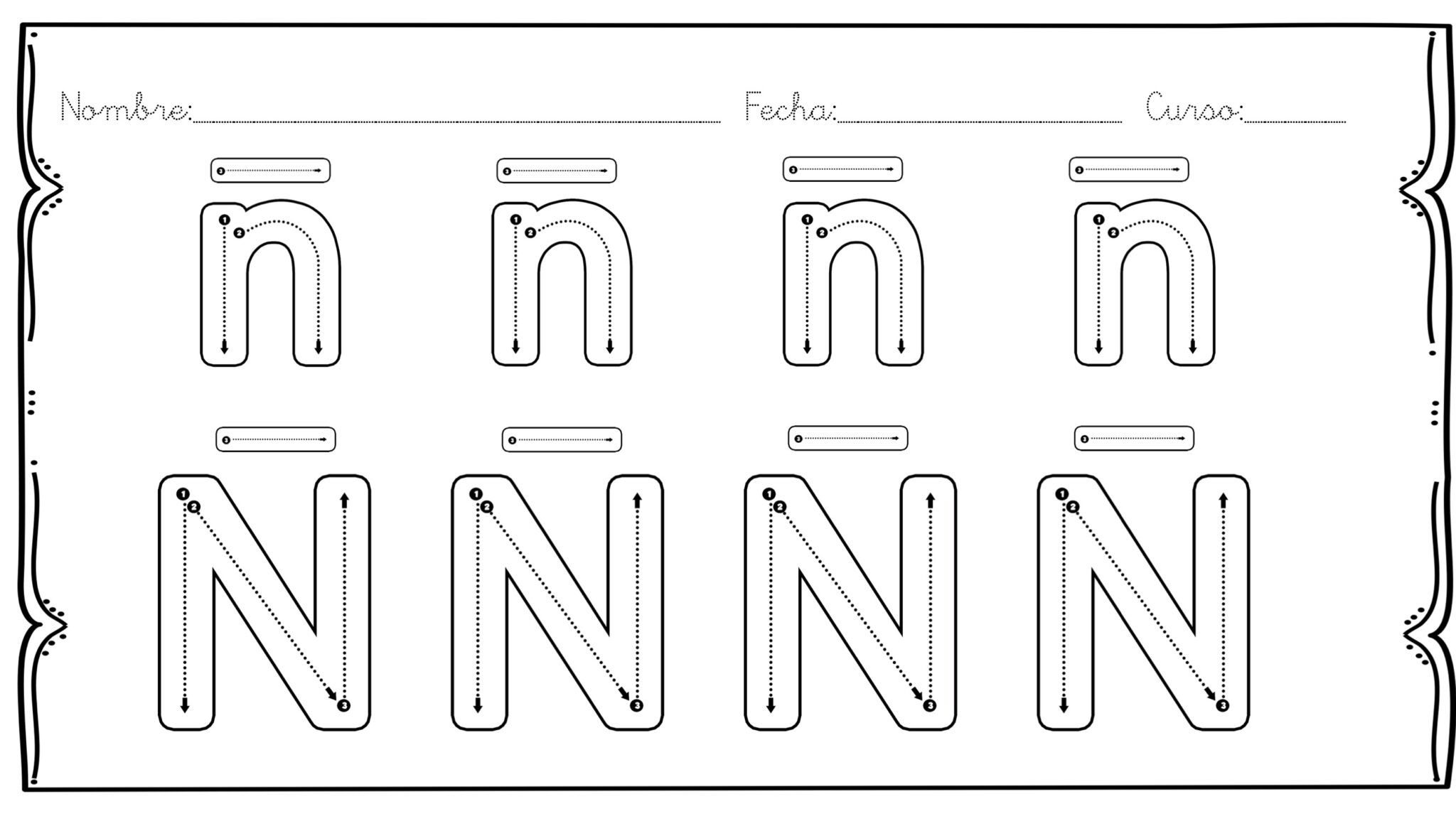 Abecedario grafomotor mayuscula minuscula todas las letras ...