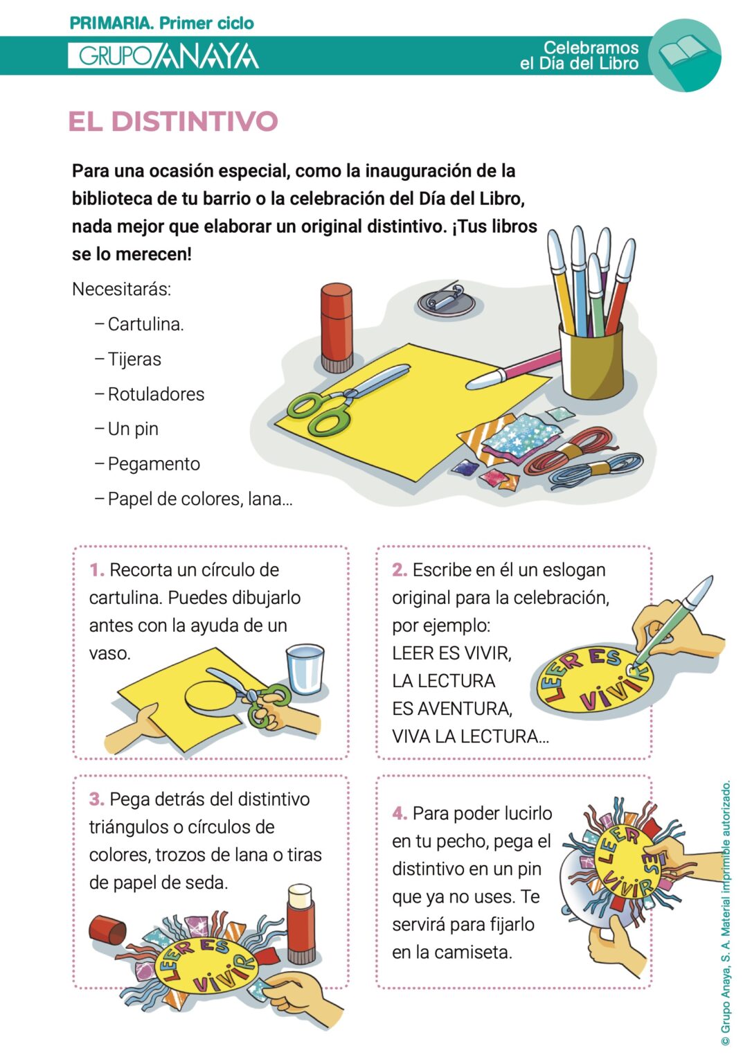 Actividades para celebrar en primaria el Día del Libro por ciclos ...