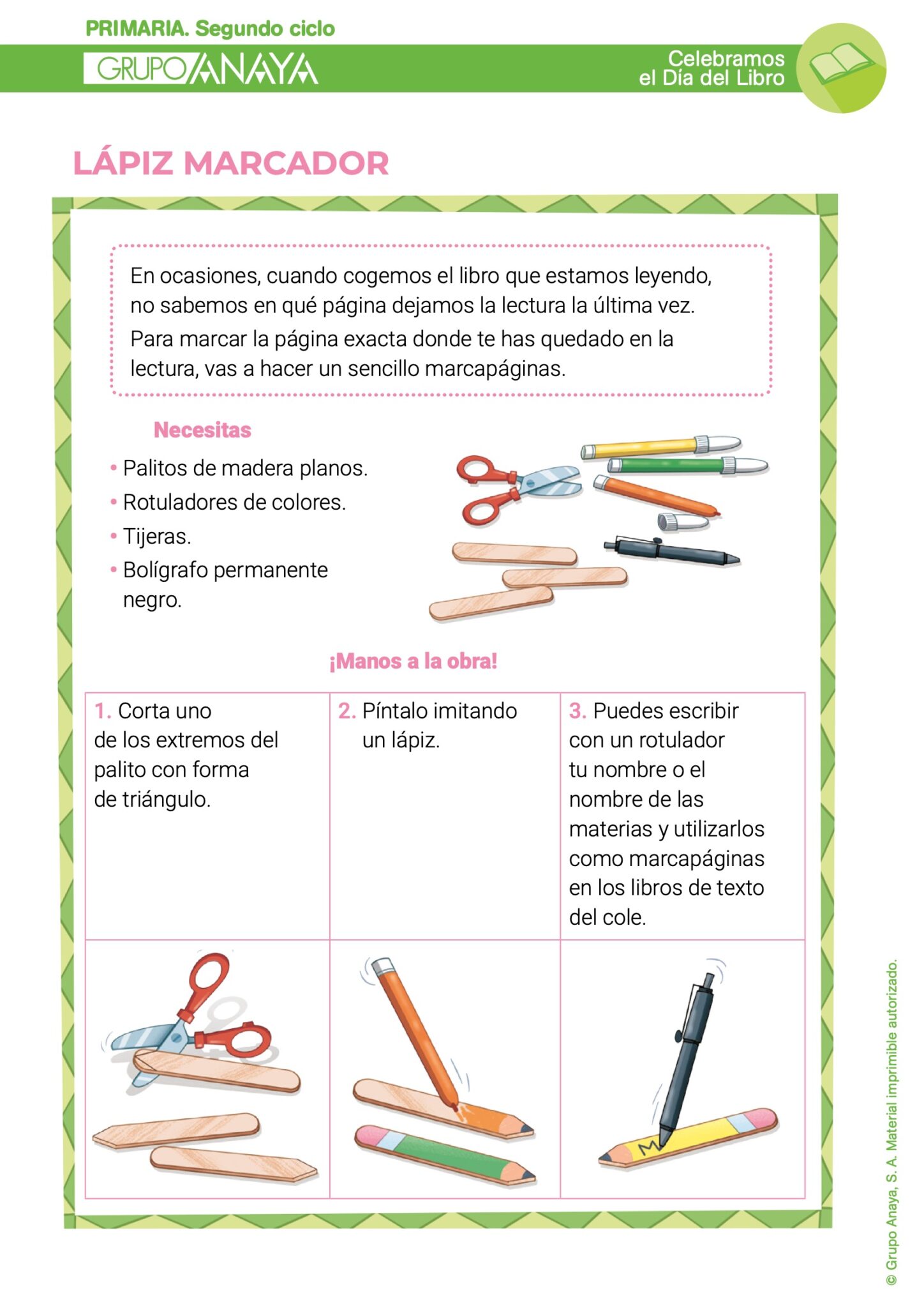 Actividades para celebrar en primaria el Día del Libro por ciclos ...