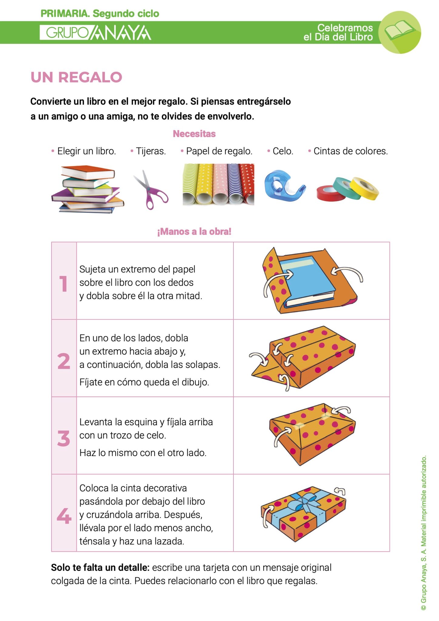 Actividades para celebrar en primaria el Día del Libro por ciclos ...