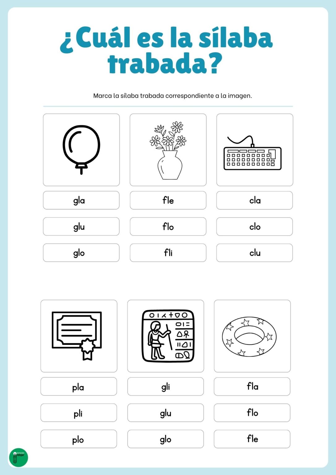 ¿Cuál es la sílaba trabada? - Orientacion Andujar