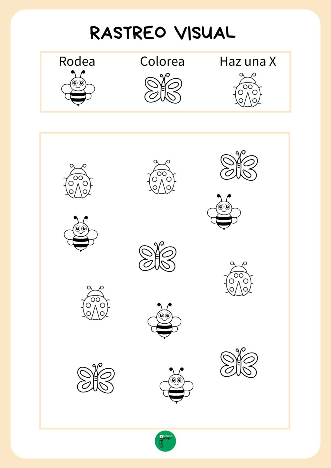 Fichas para poner en práctica el rastreo visual - Orientacion Andujar