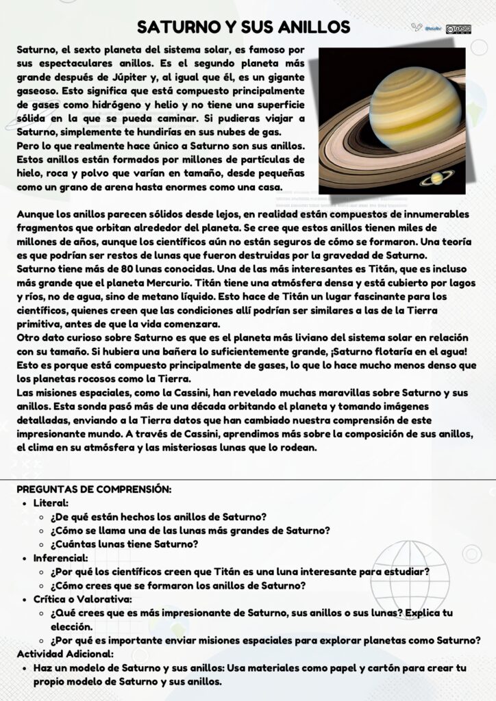 10 fichas Compresión lectora 2º y 3.er ciclo Tierra, dinosaurios y ...