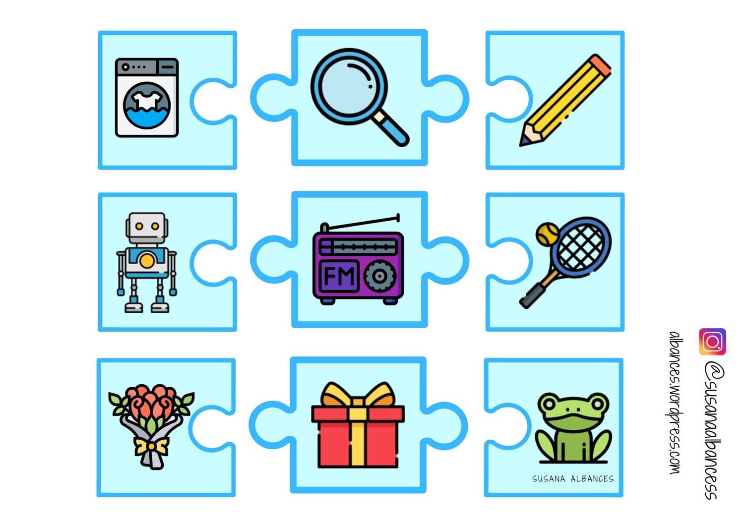 Discriminación auditiva puzzle sonido inicial - Orientacion Andujar