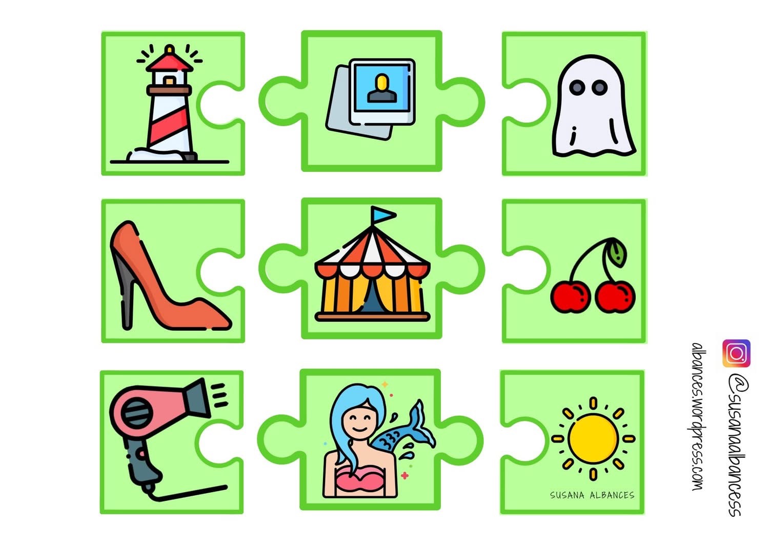 Discriminación auditiva puzzle sonido inicial - Orientacion Andujar