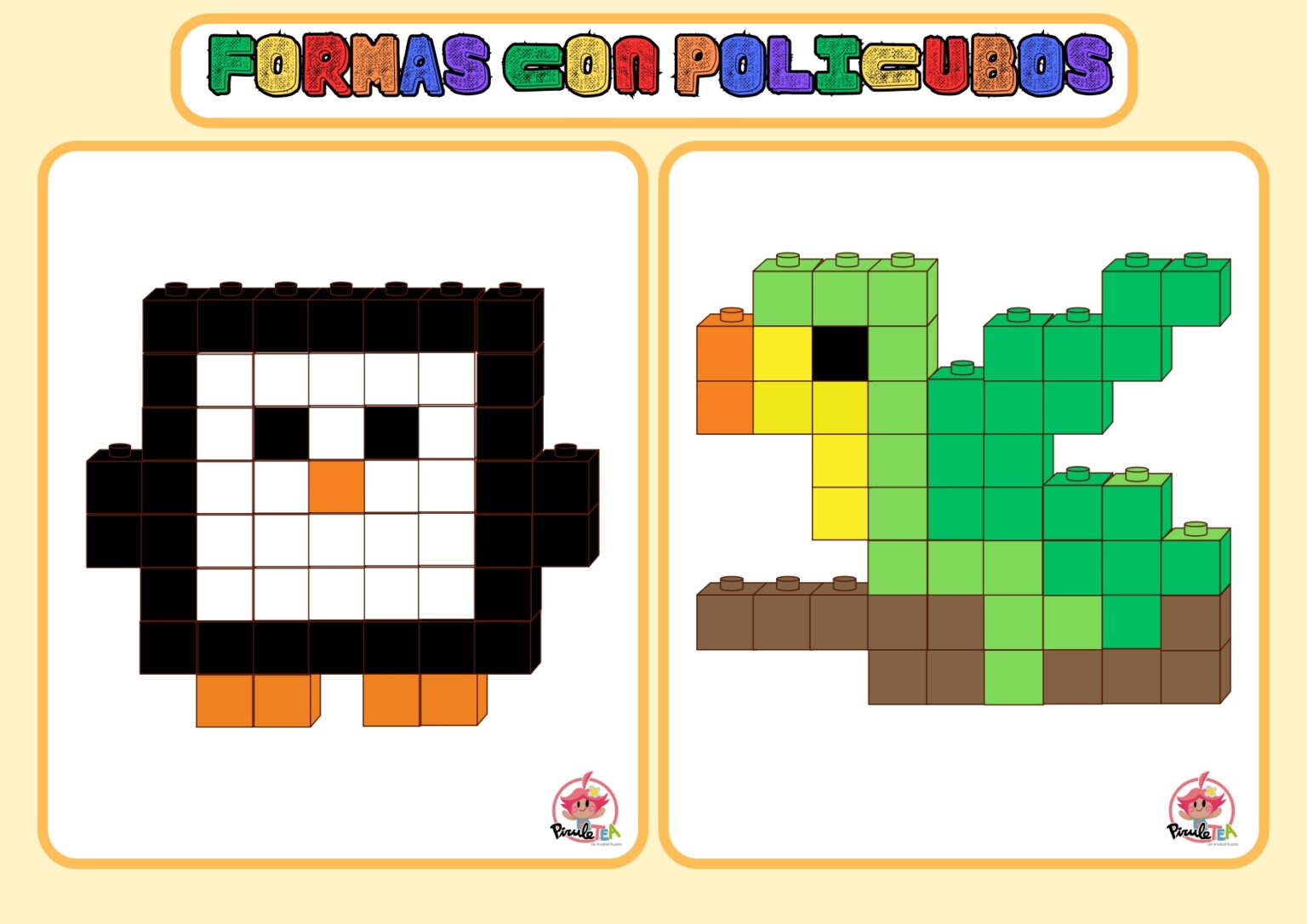 Hacemos formas y dibujos con policubos - Orientacion Andujar