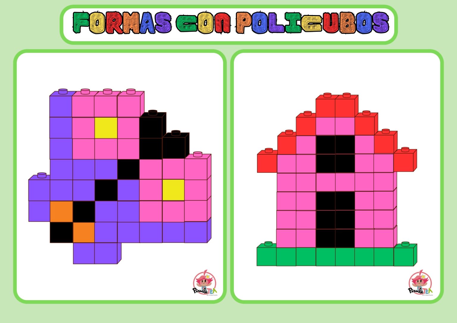 Hacemos formas y dibujos con policubos - Orientacion Andujar