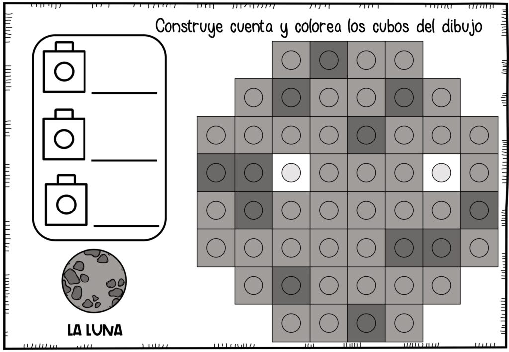 Trabajamos los planetas con policubos cuenta y colorea - Orientacion ...