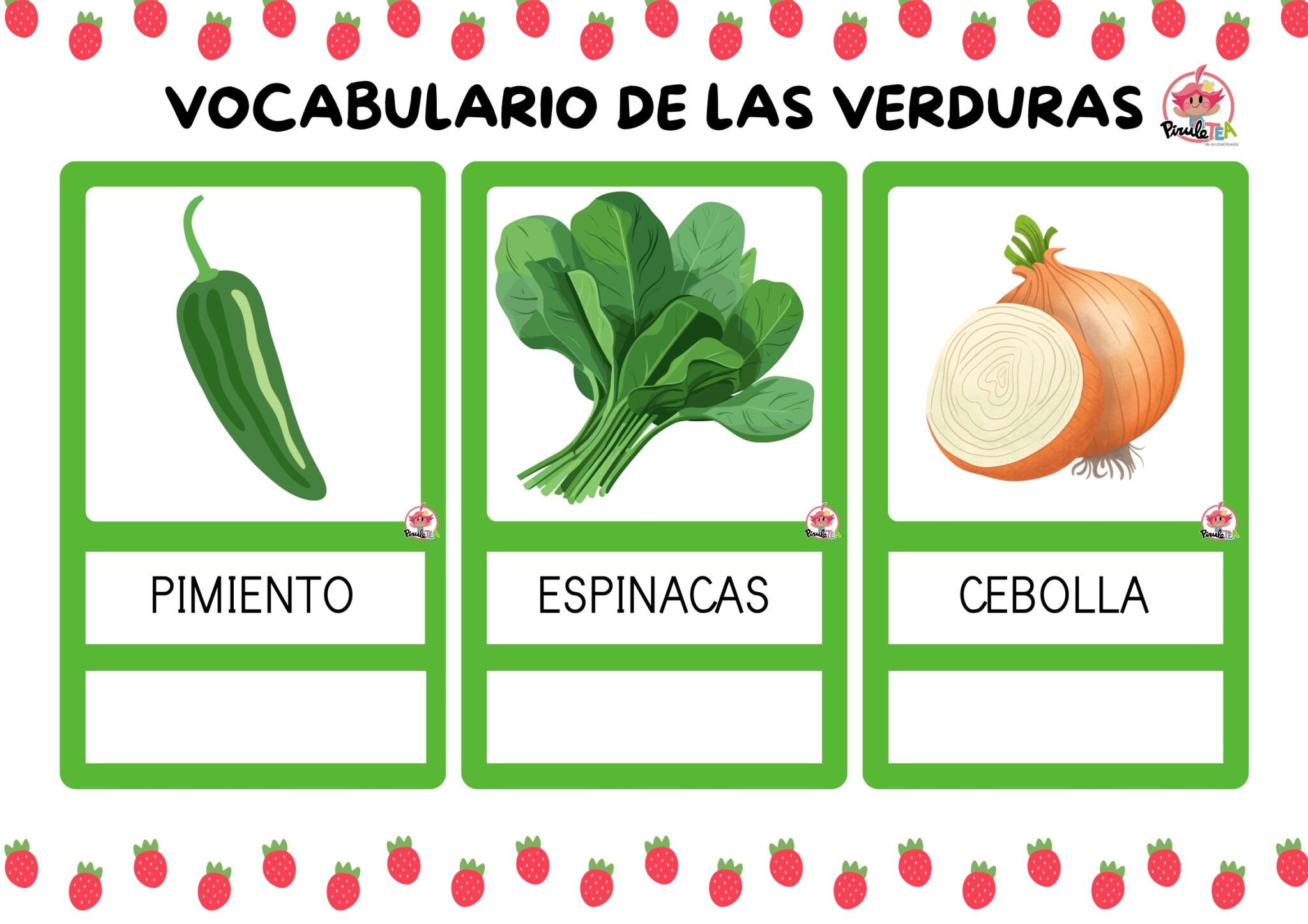 Método lectura global las frutas y verduras - Orientacion Andujar