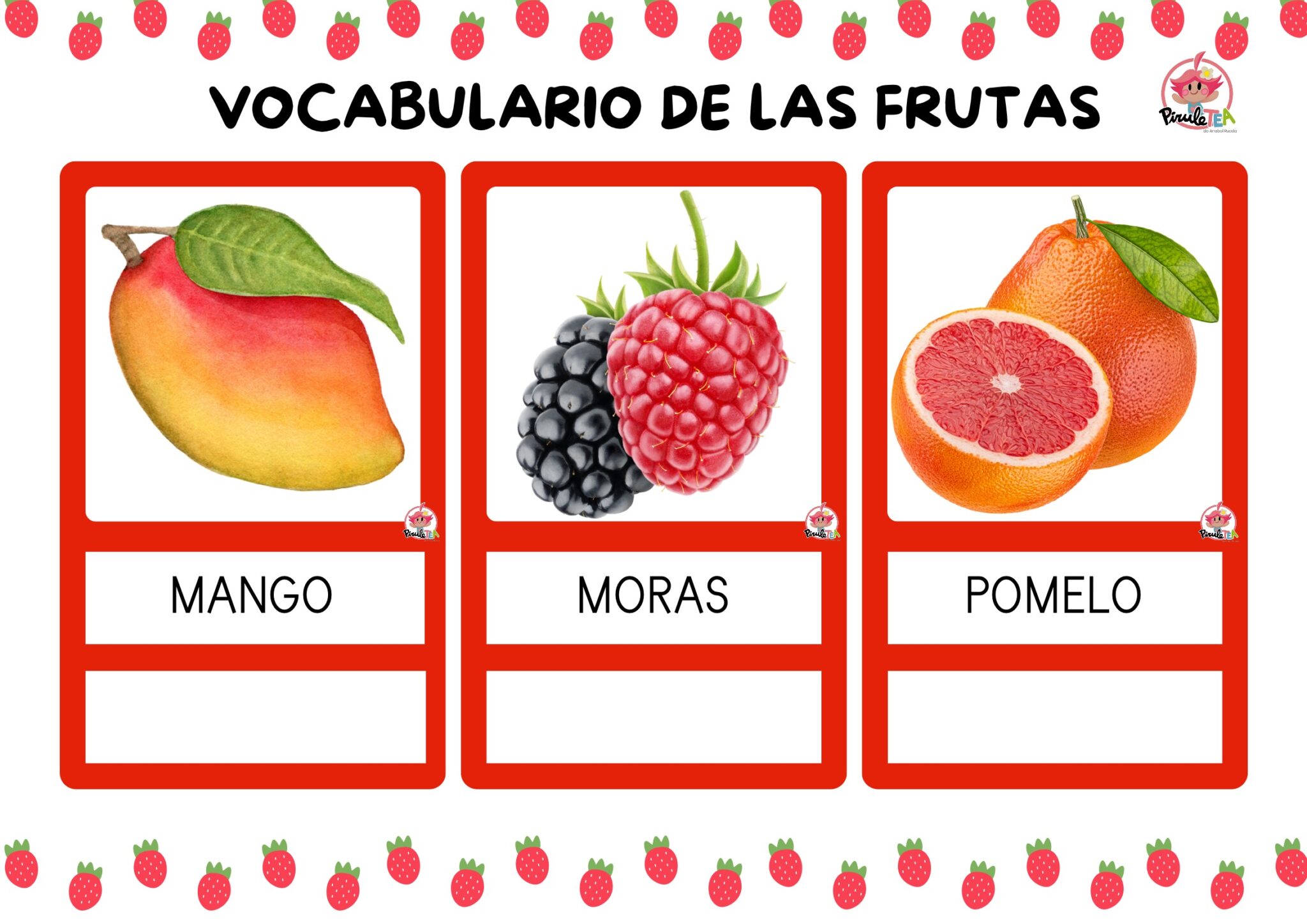 Método lectura global las frutas y verduras - Orientacion Andujar