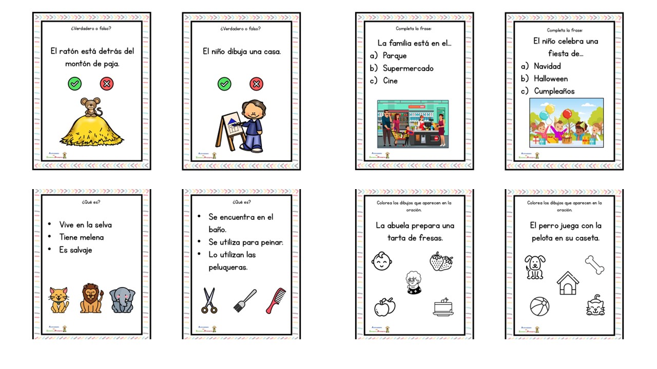 Divertidos retos de comprensión lectora en formato tarjetas ...