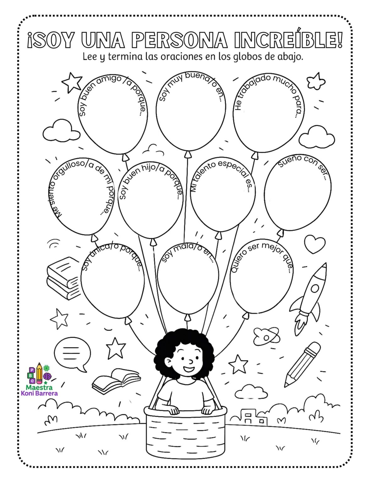 Sencillas fichas para trabajar la autoestima - Orientacion Andujar