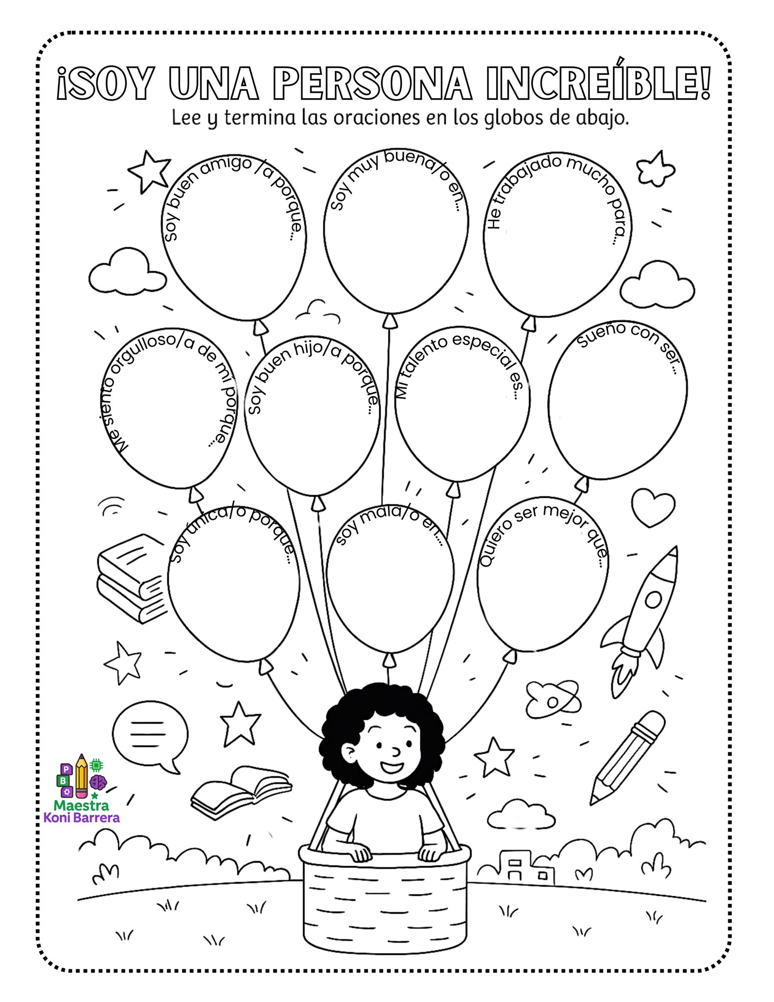 Sencillas fichas para trabajar la autoestima - Orientacion Andujar