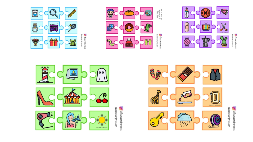 Discriminación auditiva puzzle sonido inicial - Orientacion Andujar