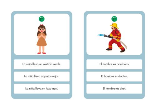 Tarjetas para practicar la comprensión lectora de frases - Orientacion ...