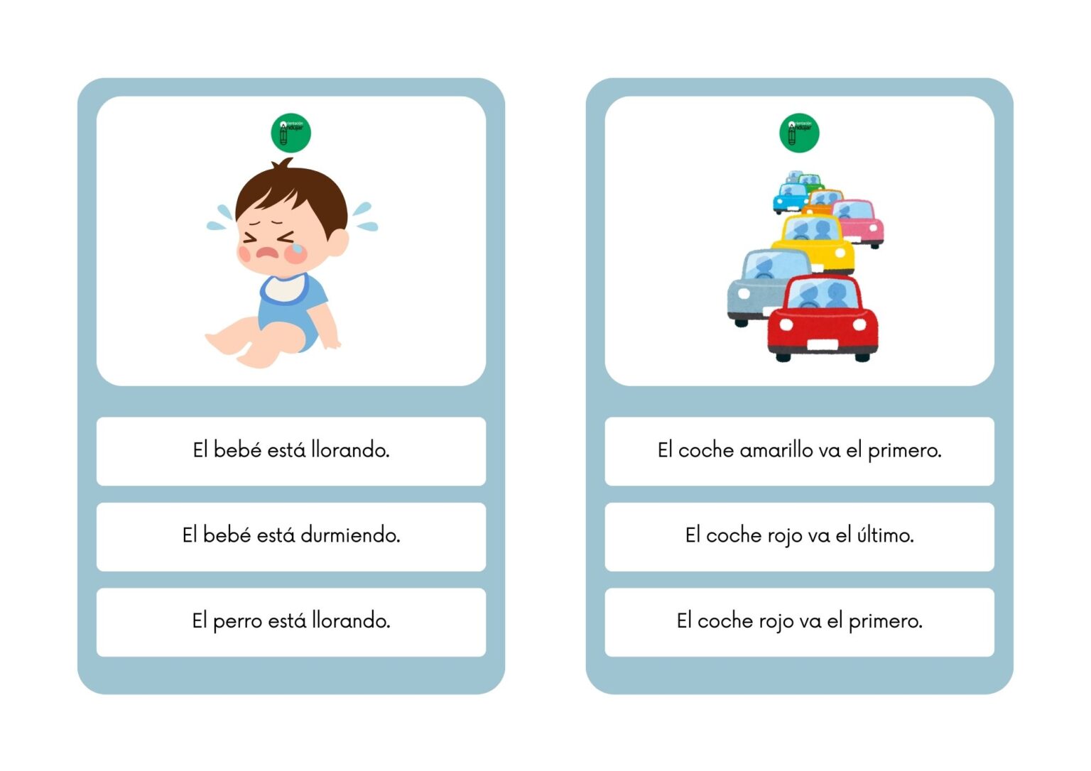 Tarjetas para practicar la comprensión lectora de frases - Orientacion ...
