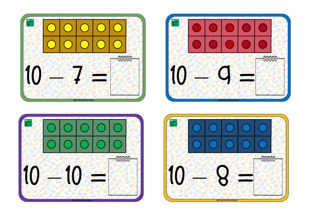 80 TARJETAS Restas POLICUBOS de forma divertida y atractiva ...