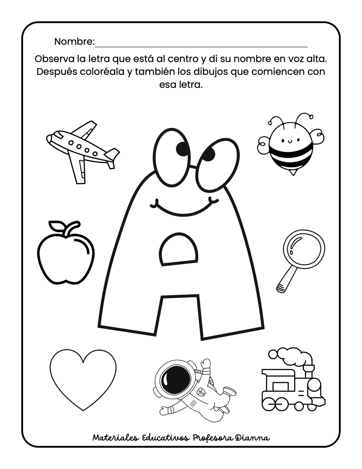 Coloreamos y aprendemos el abecedario - Orientacion Andujar