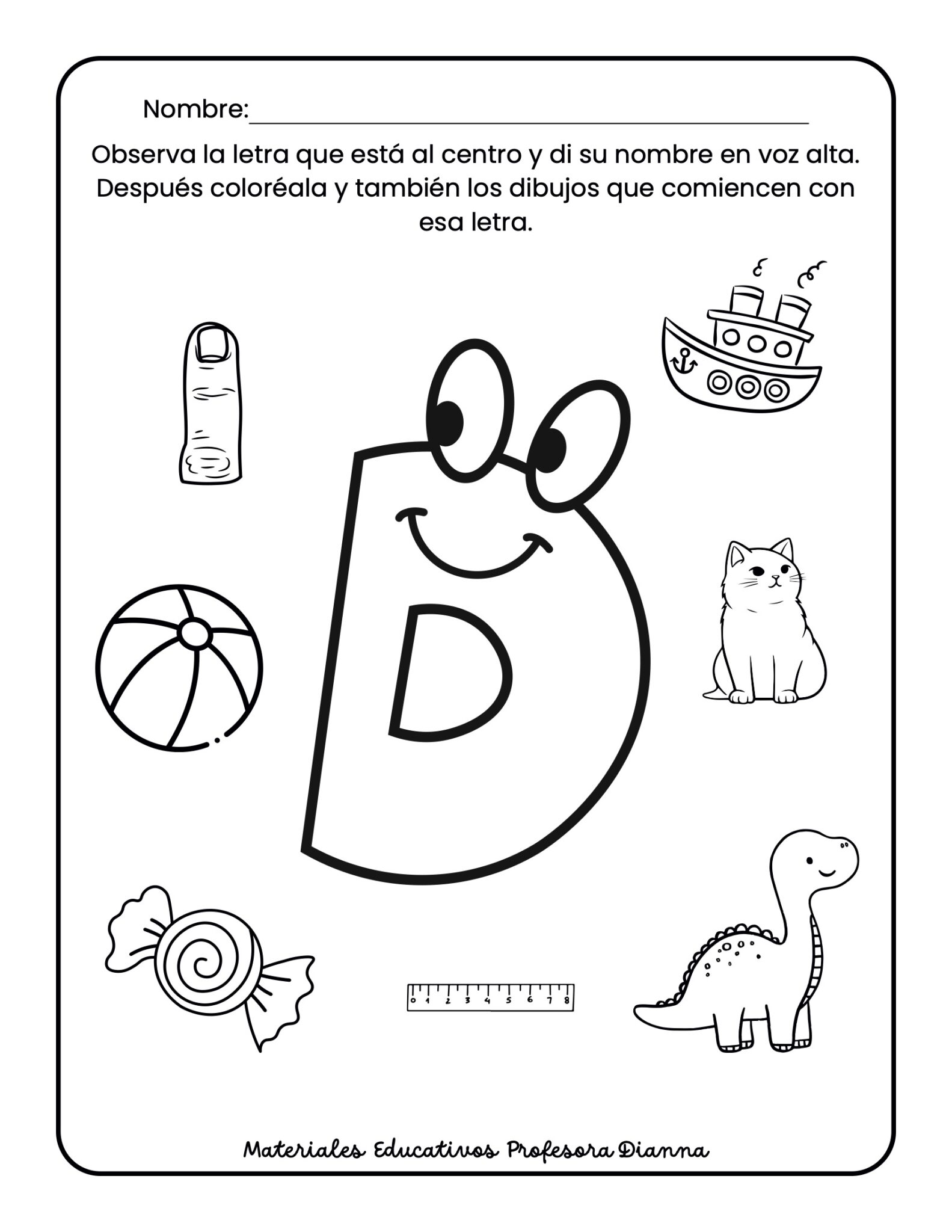 Coloreamos y aprendemos el abecedario - Orientacion Andujar