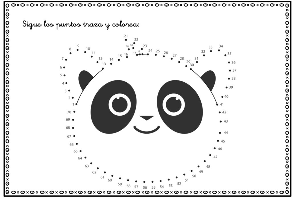 FICHAS DE ATENCIÓN – TRAZA POR NÚMEROS Y COLOREA - Orientacion Andujar