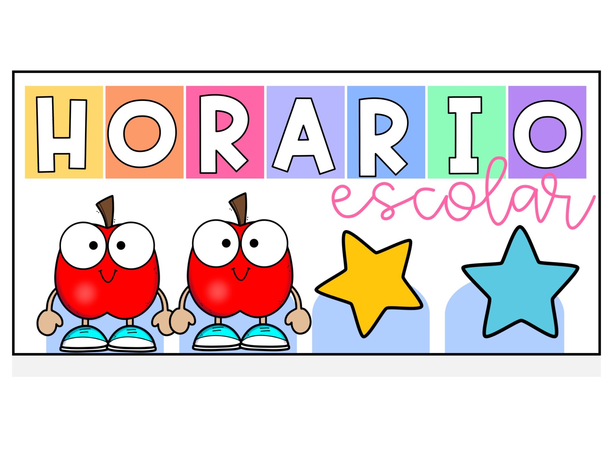 HORARIO GIGANTE PARED PARA DECORAR TU CLASE - Orientacion Andujar