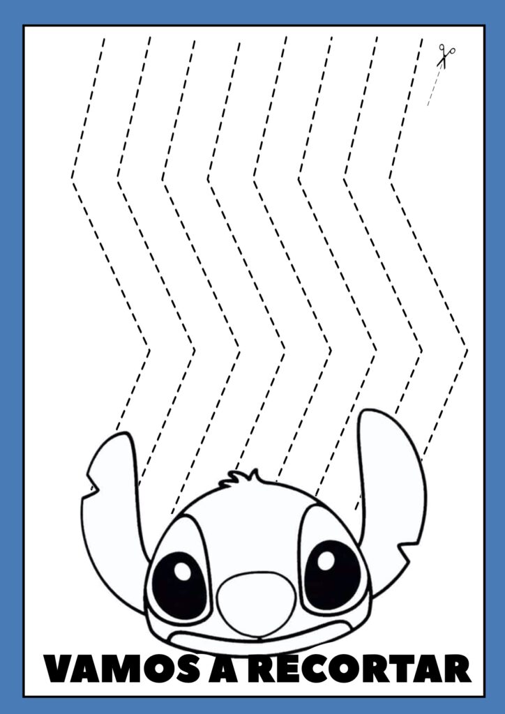 Motricidad Fina, Vamos a Recortar con Lilo y Stitch! - Orientacion Andujar