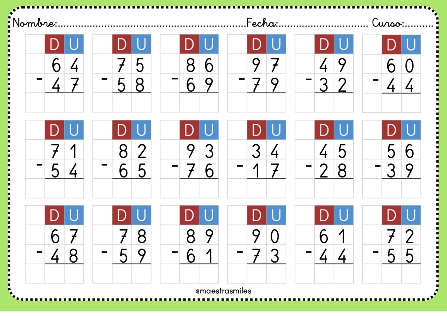 NUEVO CUADERNO DE SUMAS Y RESTAS CON LLEVADAS + 50 pags. - Orientacion ...
