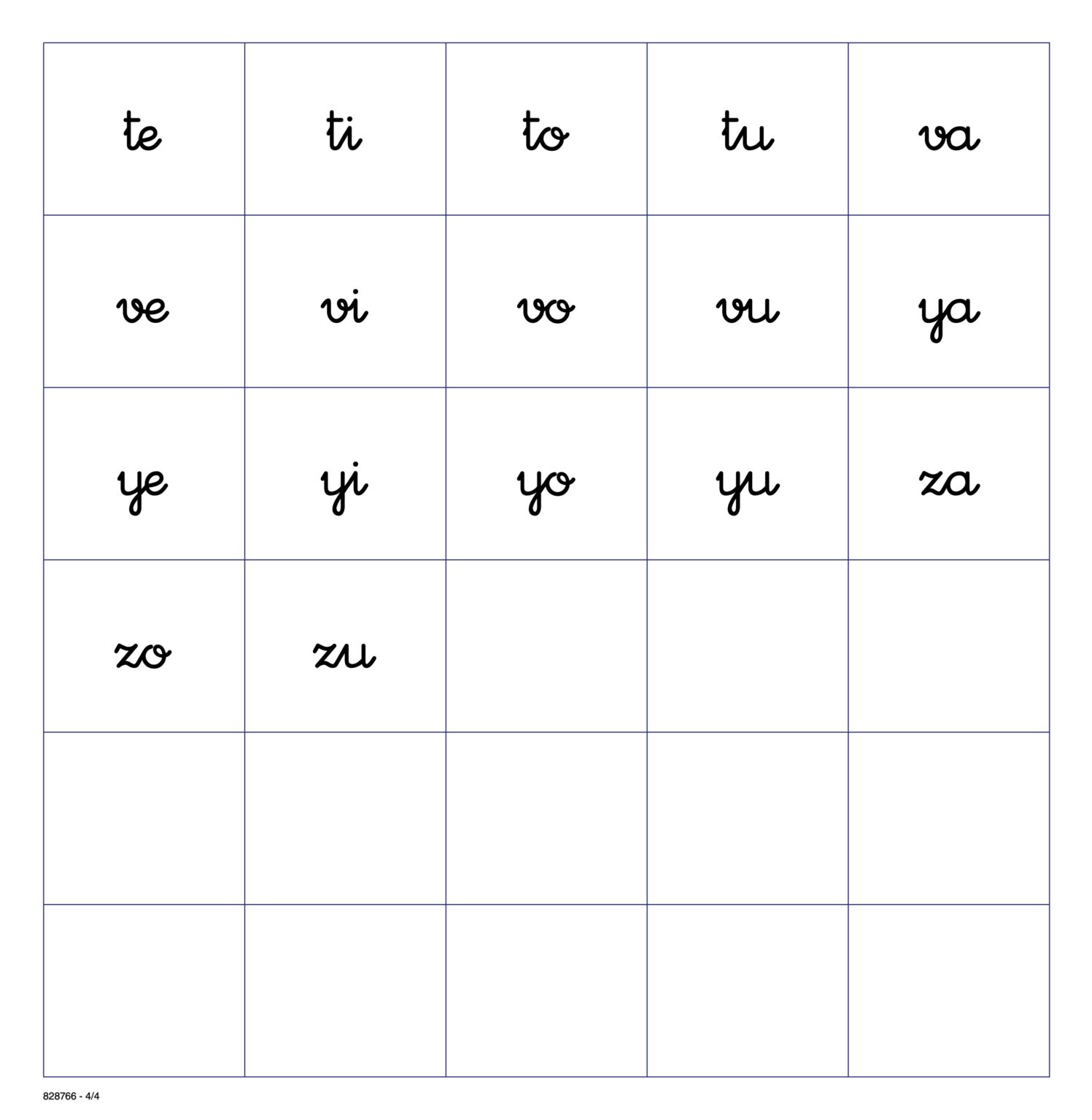 Tarjetas de sílabas para trabajar la lectoescritura - Orientacion Andujar