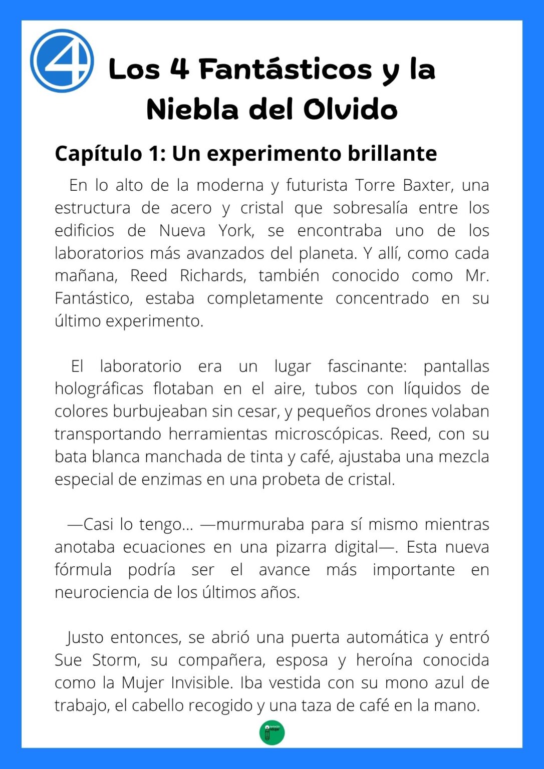 Cuento de Los 4 Fantásticos con Actividades de Comprensión Lectora ...