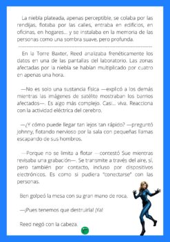 Cuento de Los 4 Fantásticos con Actividades de Comprensión Lectora ...