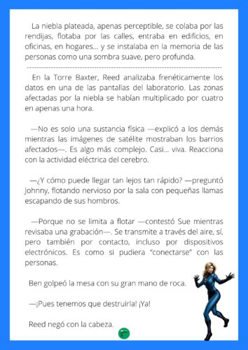 Cuento de Los 4 Fantásticos con Actividades de Comprensión Lectora ...