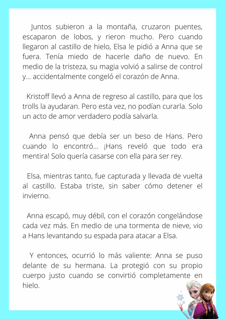 Cuento Largo Basado en Frozen - Orientacion Andujar