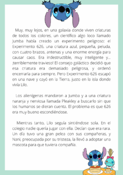 Cuento largo basado en Lilo y Stitch - Orientacion Andujar