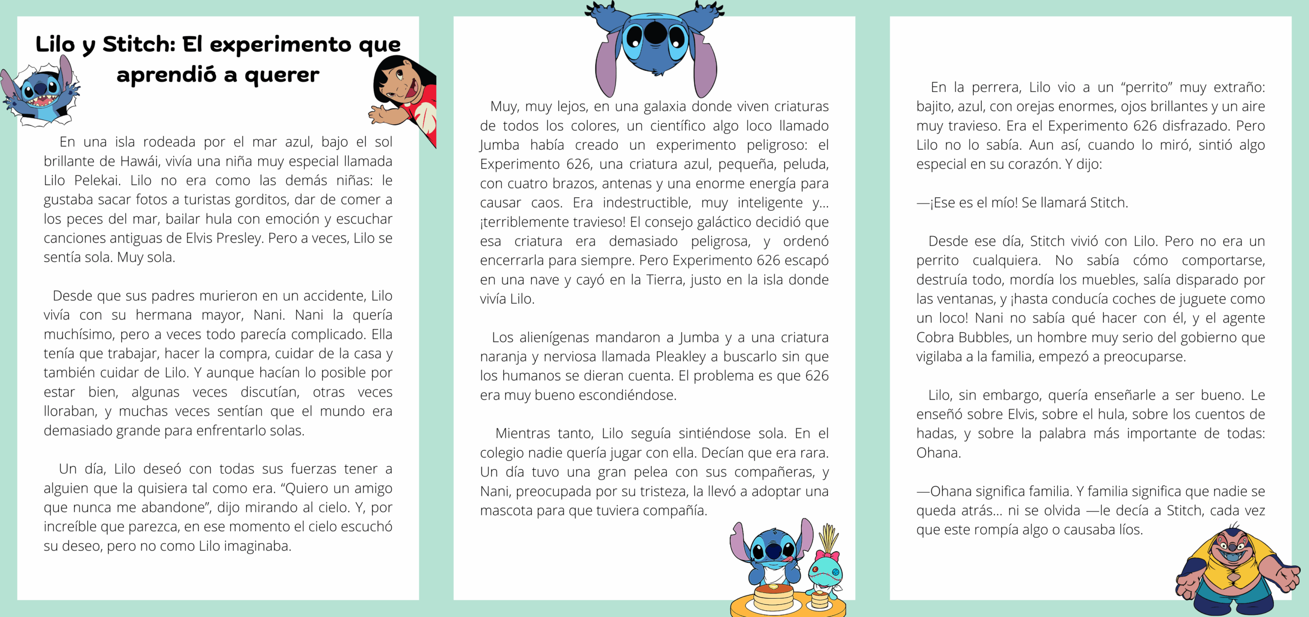 Cuento largo basado en Lilo y Stitch - Orientacion Andujar