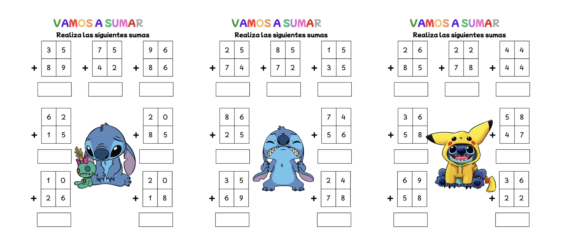 Cuadernillo sumas y restas de numeros de 3 cifras -Orientacion Andujar