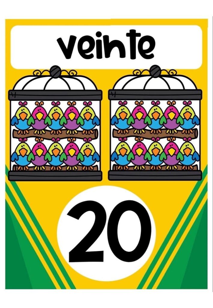 Carteles bonitos decorar la clase números 1 al 20 - Orientacion Andujar