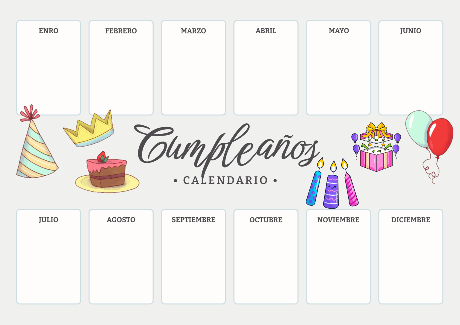 Decora tu clase Póster carteles de cumpleaños anual - Orientacion Andujar