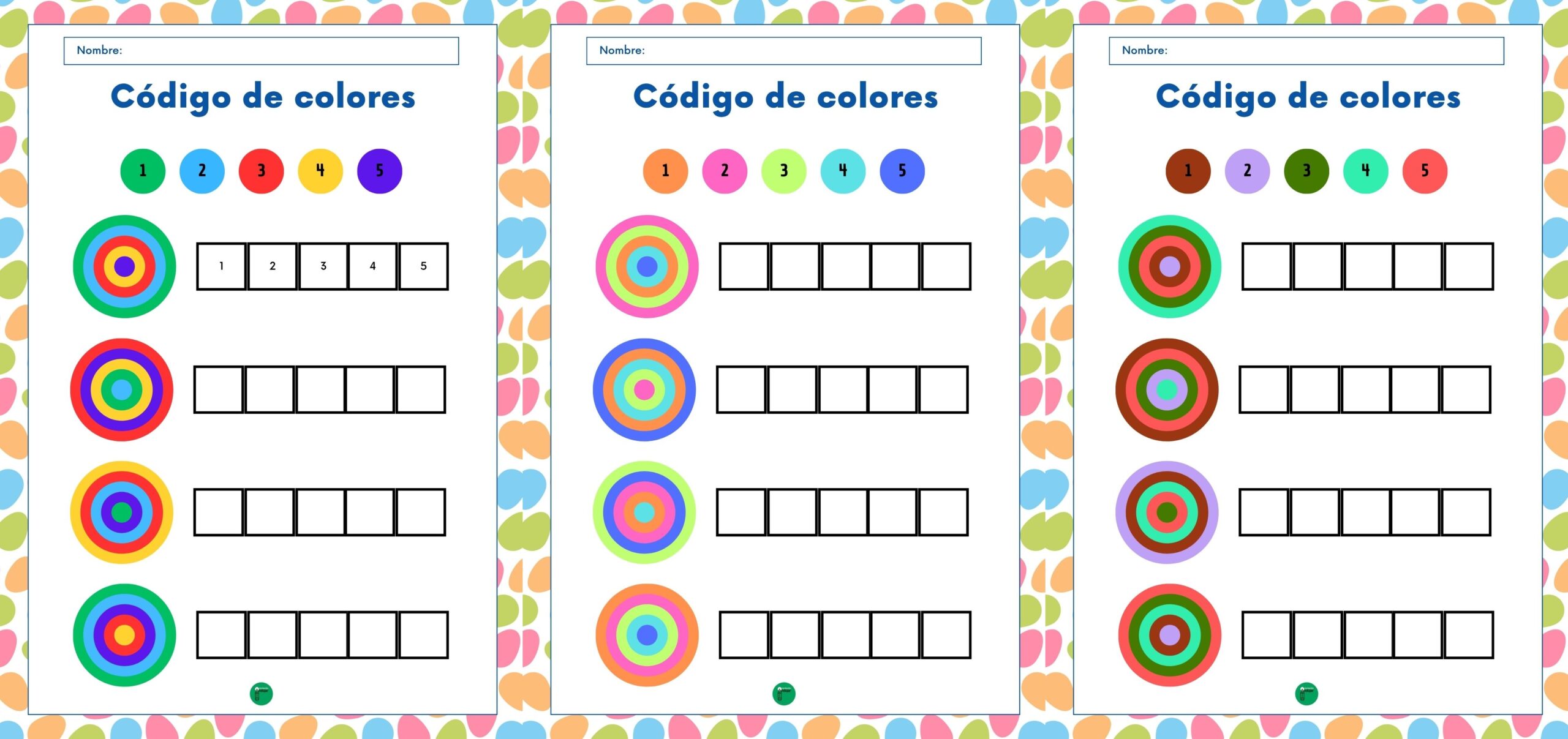Hojas De Trabajo De Códigos De Colores Check List De Codigos De