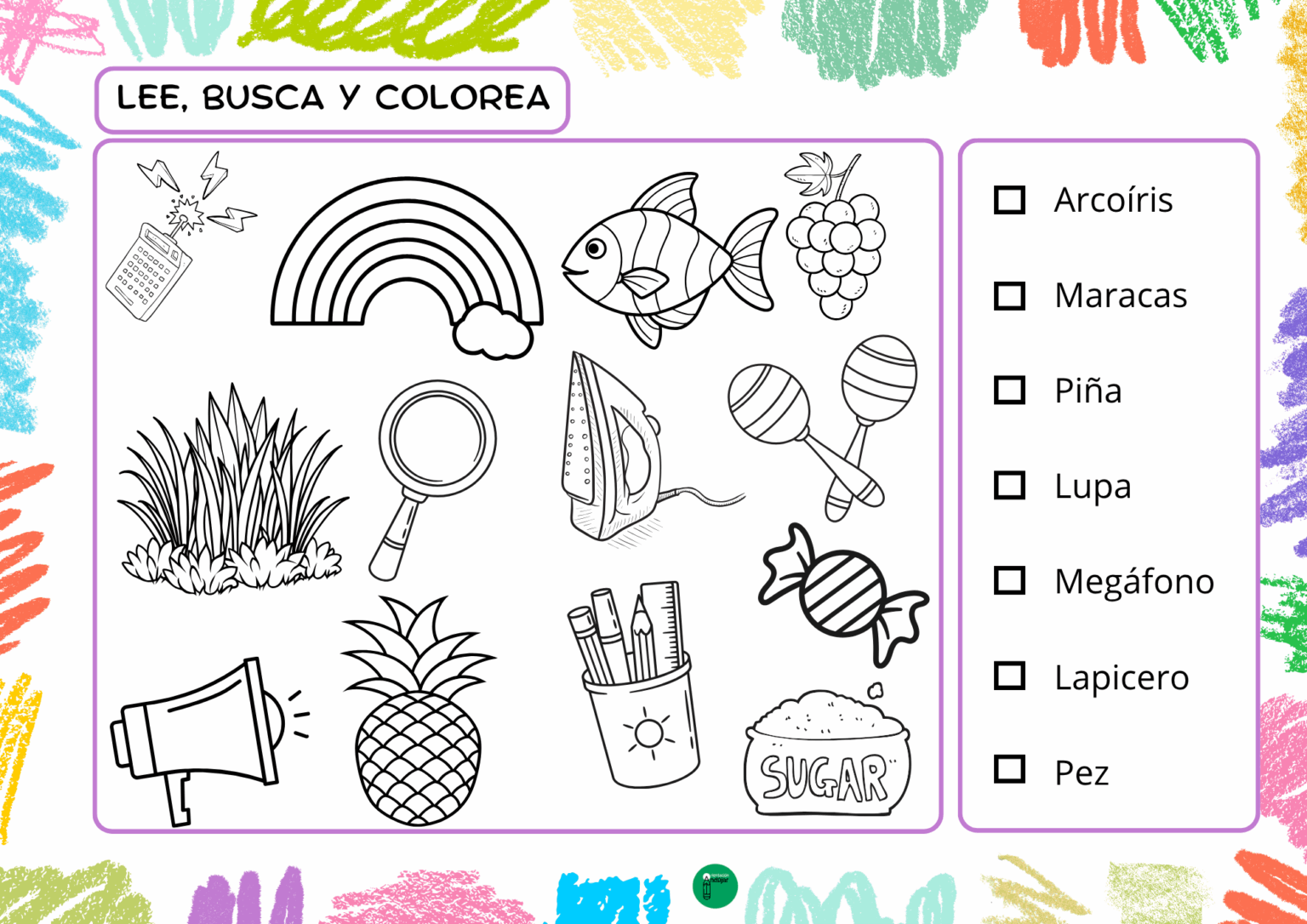 Fichas de Lectura y Atención: ¡Lee, Busca y Colorea! - Orientacion Andujar