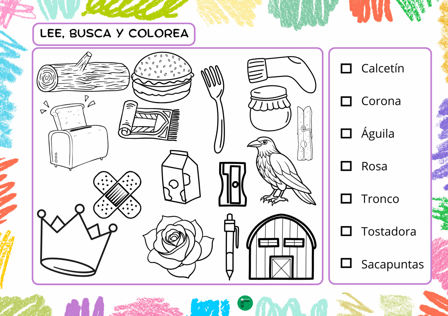Fichas de Lectura y Atención: ¡Lee, Busca y Colorea! - Orientacion Andujar