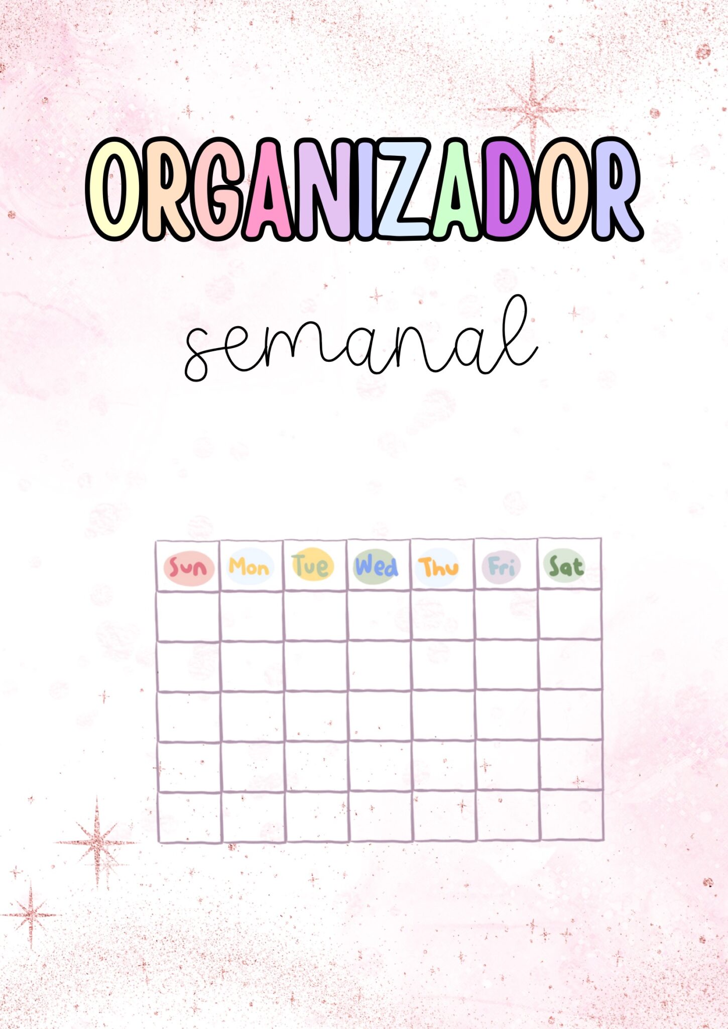 Organizador Semanal listo para imprimir - Orientacion Andujar