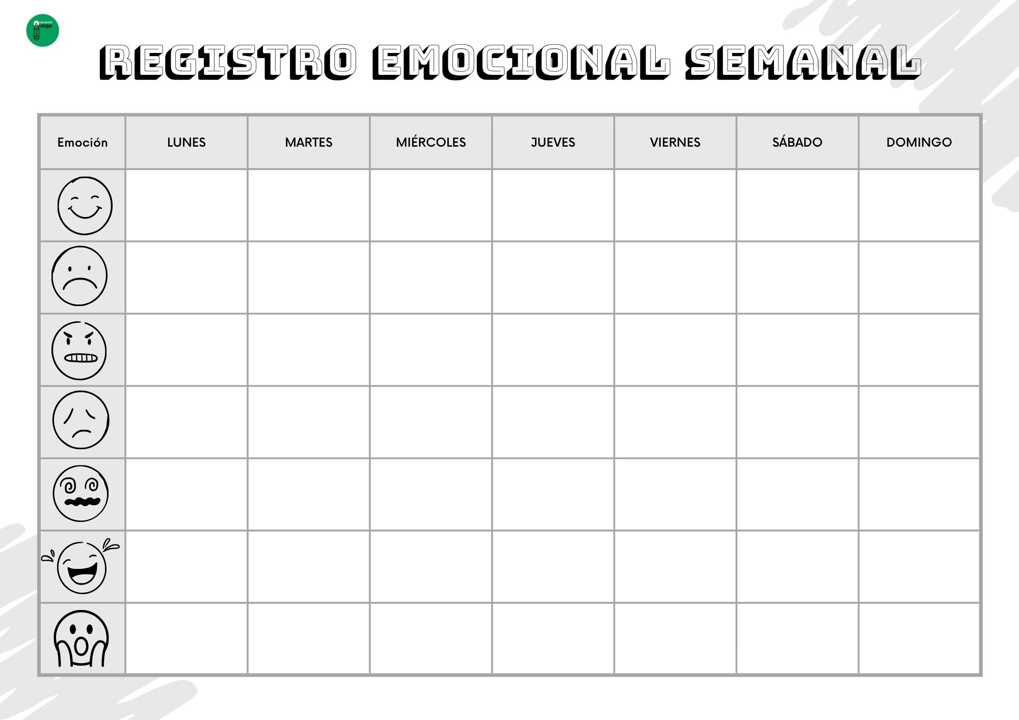 Registro semanal de emociones - Orientacion Andujar