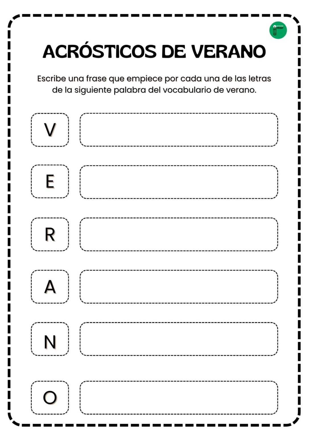 Acrósticos de verano - Orientacion Andujar