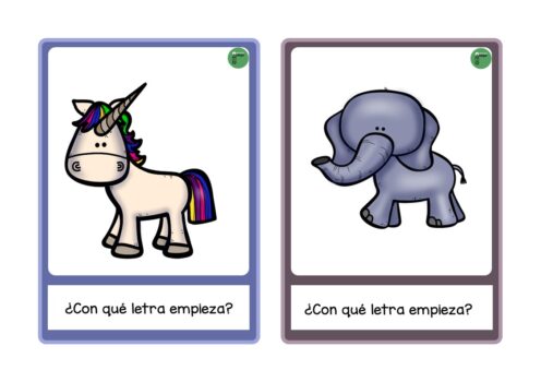 Tarjetas de conciencia fonológica: ¿Con qué letra empieza ...