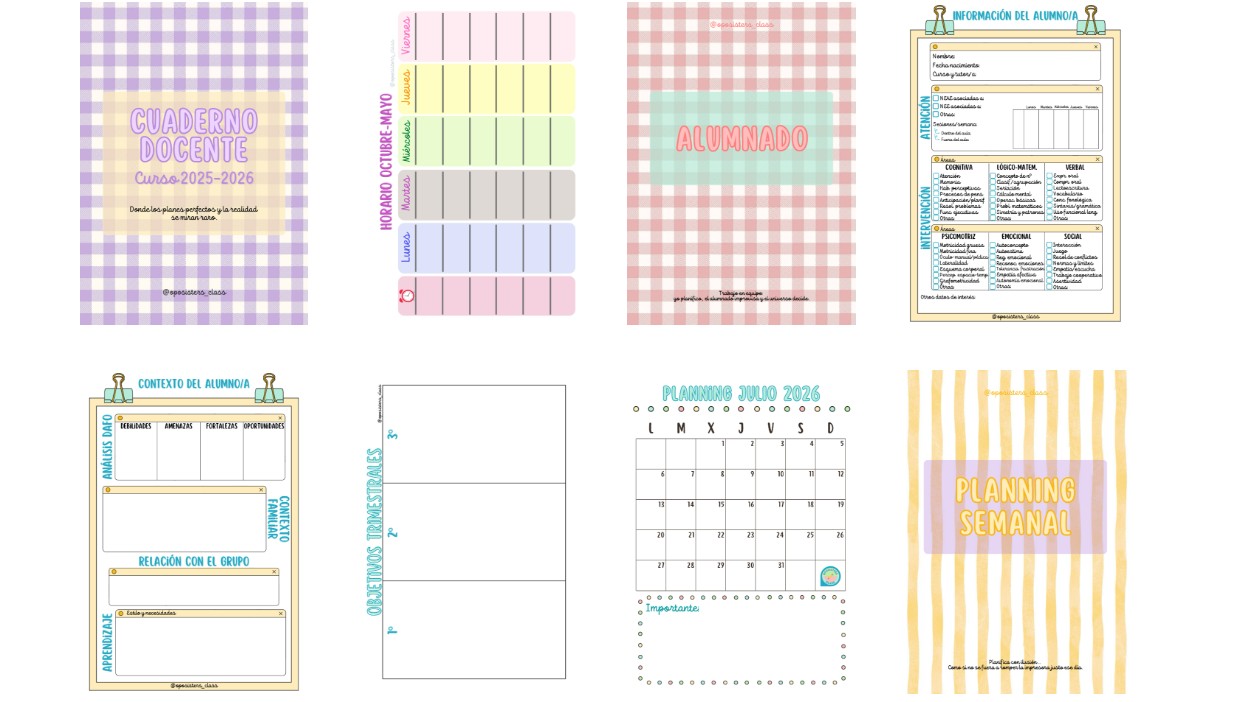 ToTalmente gratis Completa agenda CUADERNO docente para el curso 2024-2025 -Orientacion Andujar