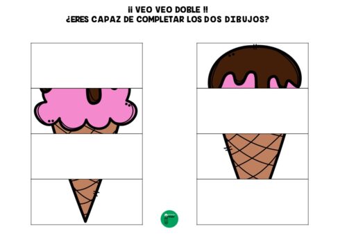 Atención con dibujos dobles para completar - Orientacion Andujar